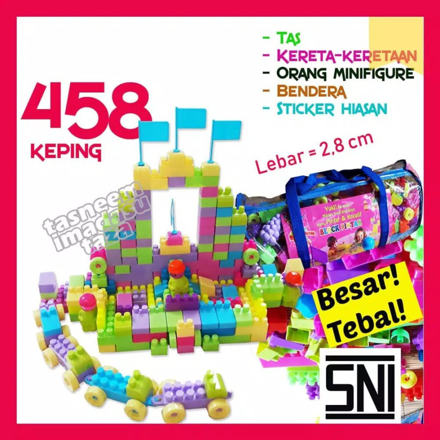 Jual Mainan Edukasi Lego Bongkar Pasang Brick Isi 458 Pcs | Shopee ...