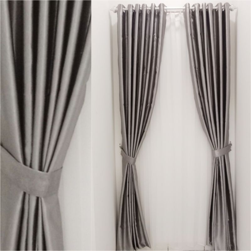 Jual Gorden Blackout Polos Glossy Hordeng Gordeng Jendela Pintu ...