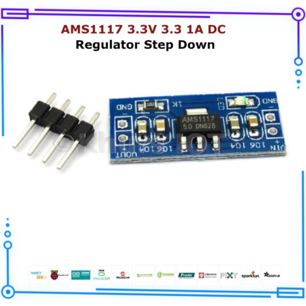 Jual AMS1117 3.3V 3.3 1A DC DC Regulator Step Down Power Supply Module Berkualitas | Shopee ...