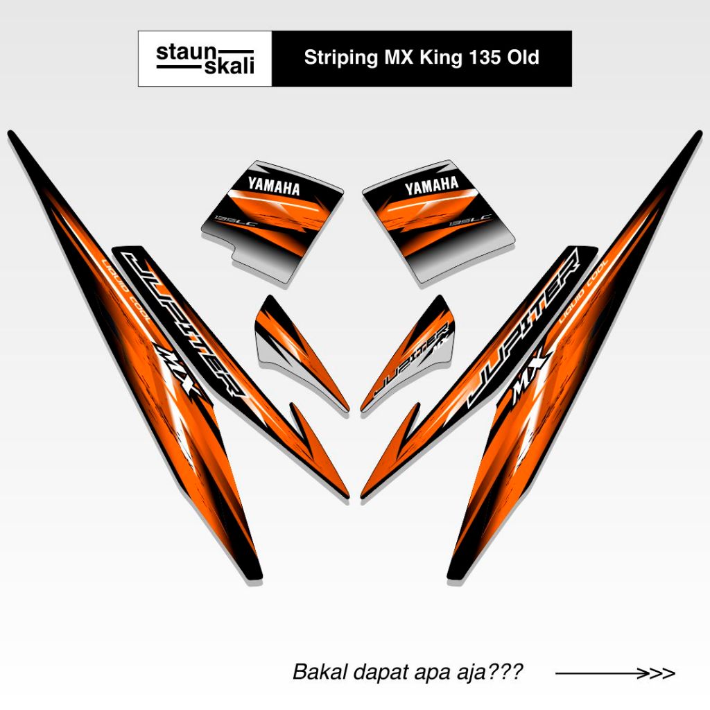 Jual Striping Jupiter MX Old 135 Variasi (4) Malaysia Exciter Sniper ...