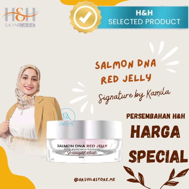 Jual H&H DNA Salmon Red Jelly Booster Signature By Kamila (LAUNCHING) | Shopee Indonesia