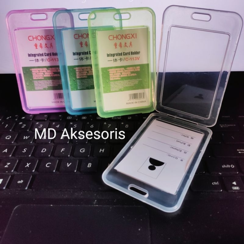 Jual Tempat Id Card Transparan 2 Sisi Holder Id Card Transparan 2 Sisi ...