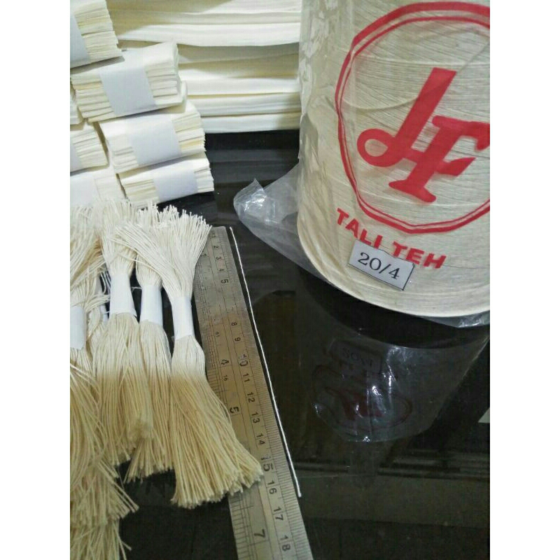 Jual Tali, Benang Teh Celup, kopi Celup Foodgrade isi 200 panjang 17 cm ...