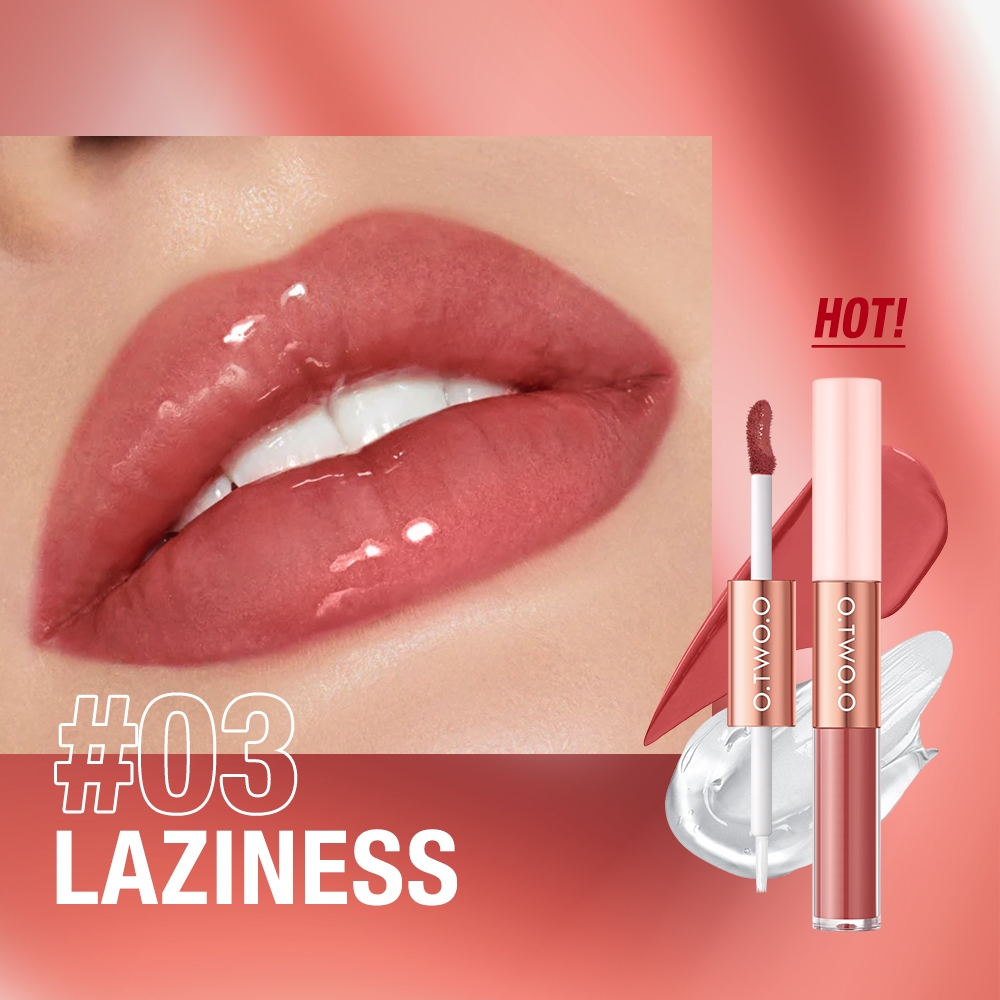 Jual O Two O 2 In 1 Lipgloss Matte And Gloss Long Lasting Kiss Proof Lip