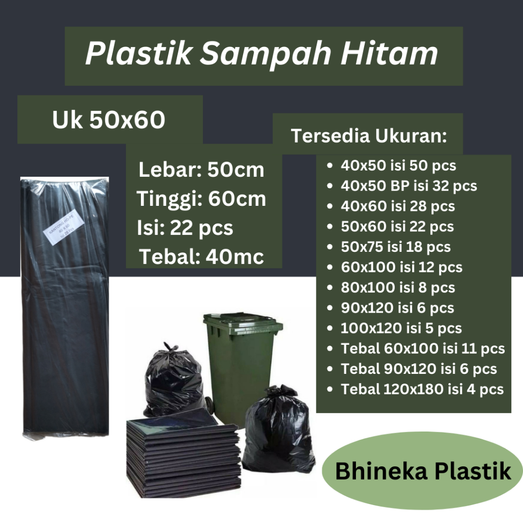 Jual (Ready Stock/harga 1 pack) HD sampah | Kantong Plastik Sampah ...