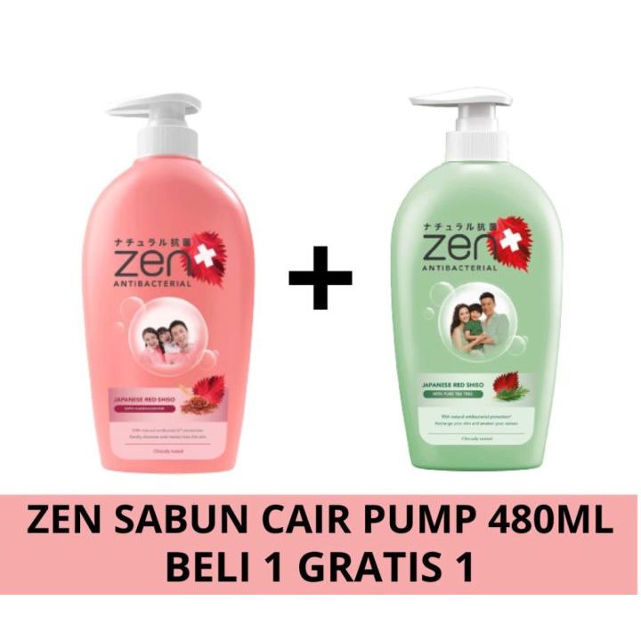 Jual Sabun zen Antibacterial BUY 1 FREE 1 480ml | Shopee Indonesia