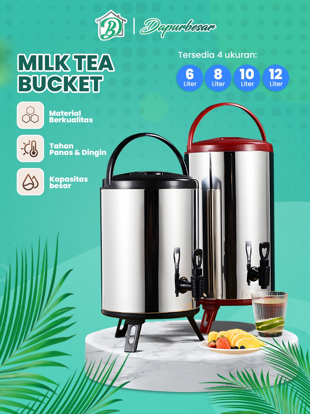 Jual Termos Air Milk Tea Bucket Water 6,8,10,12 Liter / Dispenser ...