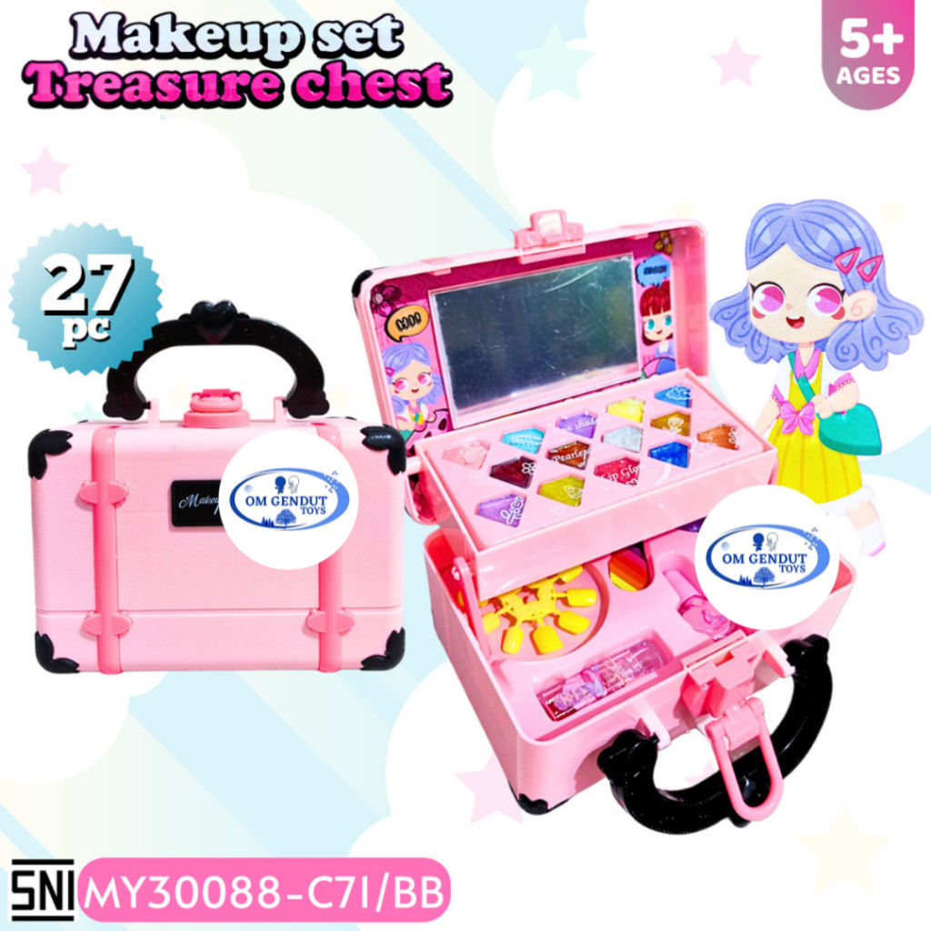 Jual OG Mainan Makeup Set Treasure Chest 27pc MY30088-C71 | Shopee ...