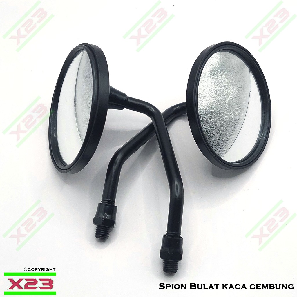 Jual Spion Retro Model Bulat Honda Hitam kaca cembung model Scoopy ...