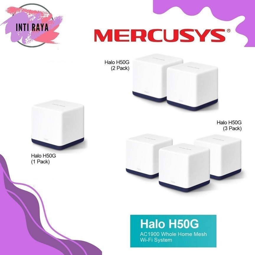 Jual Mercusys Halo H50G H5OG AC1900 Whole Home Mesh Wi-Fi System 1/2 ...