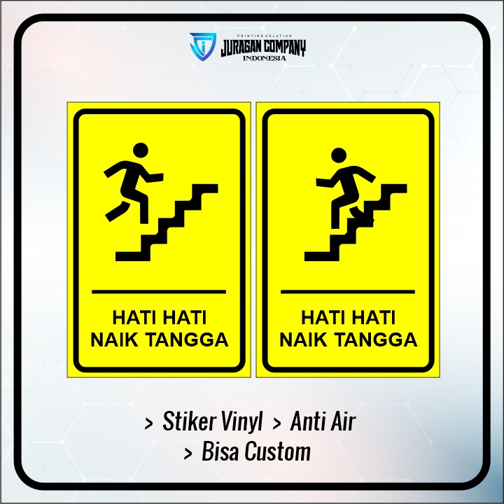 Jual STIKER NAIK TURUN TANGGA STIKER SIGN CUSTOM | Shopee Indonesia