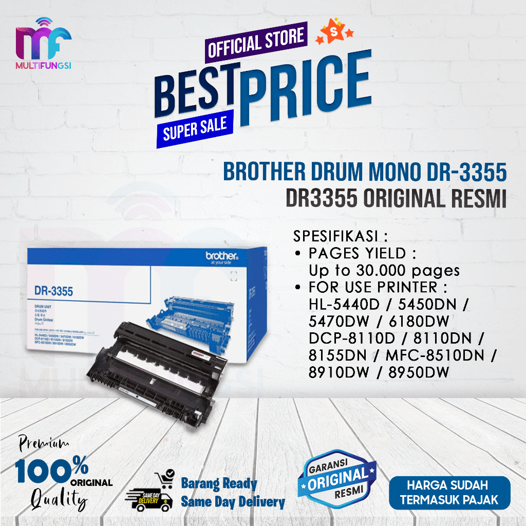 Jual Brother Drum Mono DR-3355 / DR3355 Original / Resmi | Shopee Indonesia