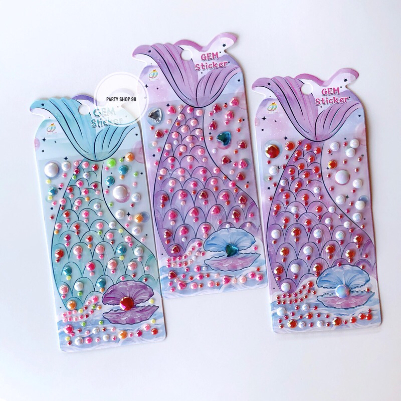 Jual STICKER PEARL / MUTIARA 3D ( TIMBUL ) KERANG WARNA WARNI / STICKER ...
