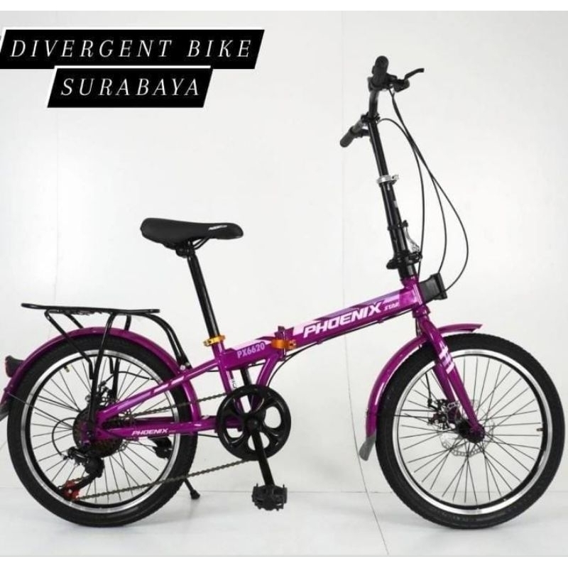 Jual Sepeda Lipat Ukuran 20 Phoenix Star 7 Speed Bagasi Boncengan ...