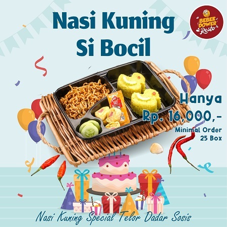 Jual Nasi Box Nasi Bento Nasi kuning karakter Bebek untuk Ulang Tahun ...