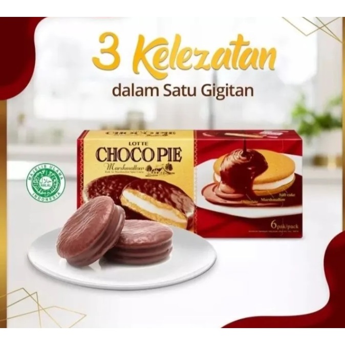 Jual LOTTE CHOCO PIE MARSHMALLOW & LOTTE CHOCO PIE CHEESE ISI 6 ...