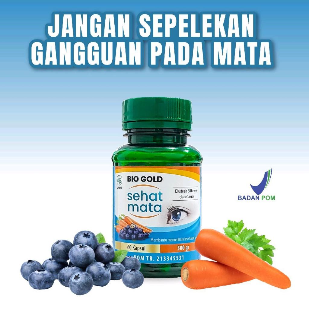 Jual Kapsul Sehat Mata Bio Gold Ekstrak Blueberry dan Wortel Membantu ...