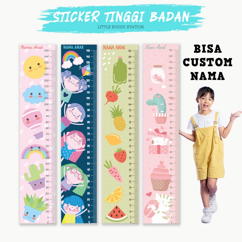 Jual Stiker Pengukur Tinggi Badan Anak SD Dinding Aesthetic - Custom ...
