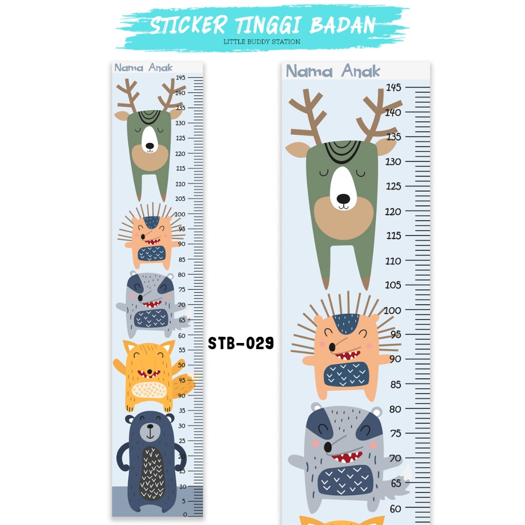 Jual Stiker Pengukur Tinggi Badan Anak SD Dinding Aesthetic - Custom ...
