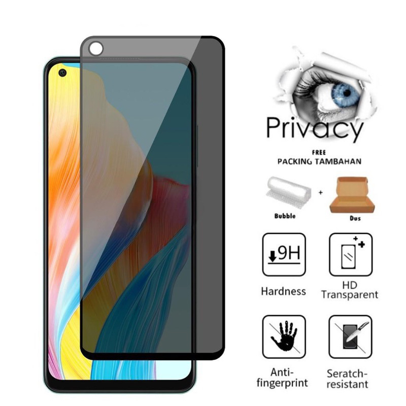 Jual Tempered Glass Anti Spy Full Layar Vivo Y30 / Y30i / Y31 2021 / Y31S 2021 / Y32 / Y33 2021 ...