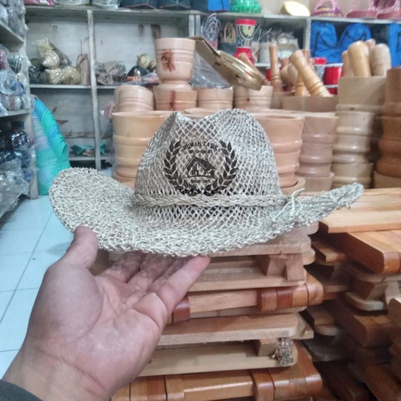 Jual Topi Pantai Anyaman Pandan Model Jaring | Shopee Indonesia