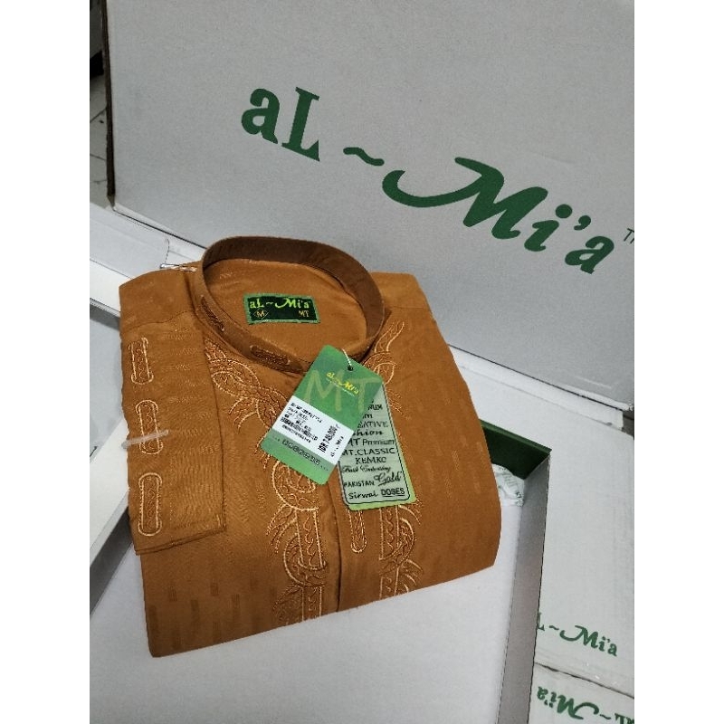 Jual Koko Al Mia MT tangan polos warna bahan licin dus hijau MOTIF ...