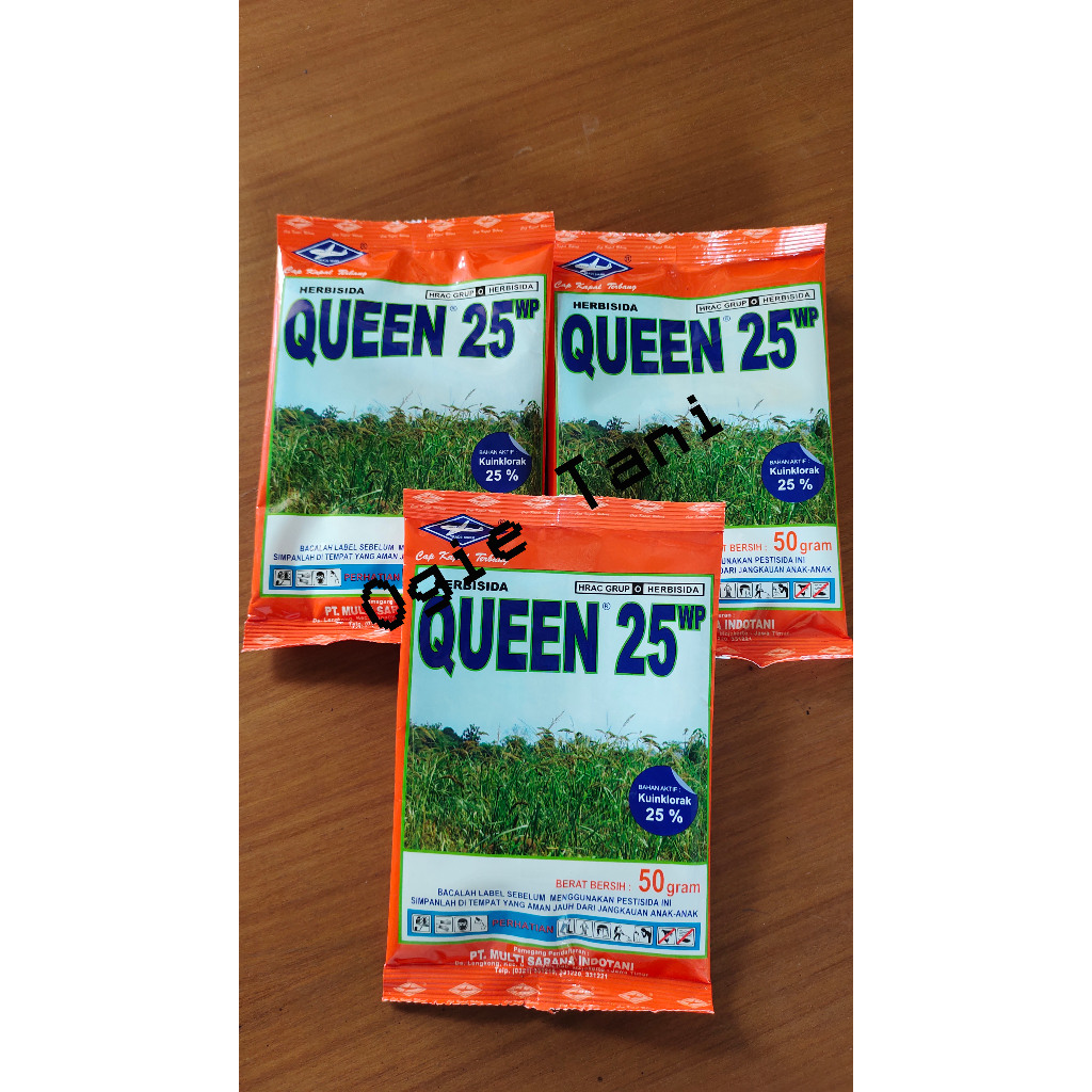 Jual HERBISIDA QUEEN 25 WP, Herbisida Pra Tumbuh, Kemasan Sachet Isi 50 gram. | Shopee Indonesia