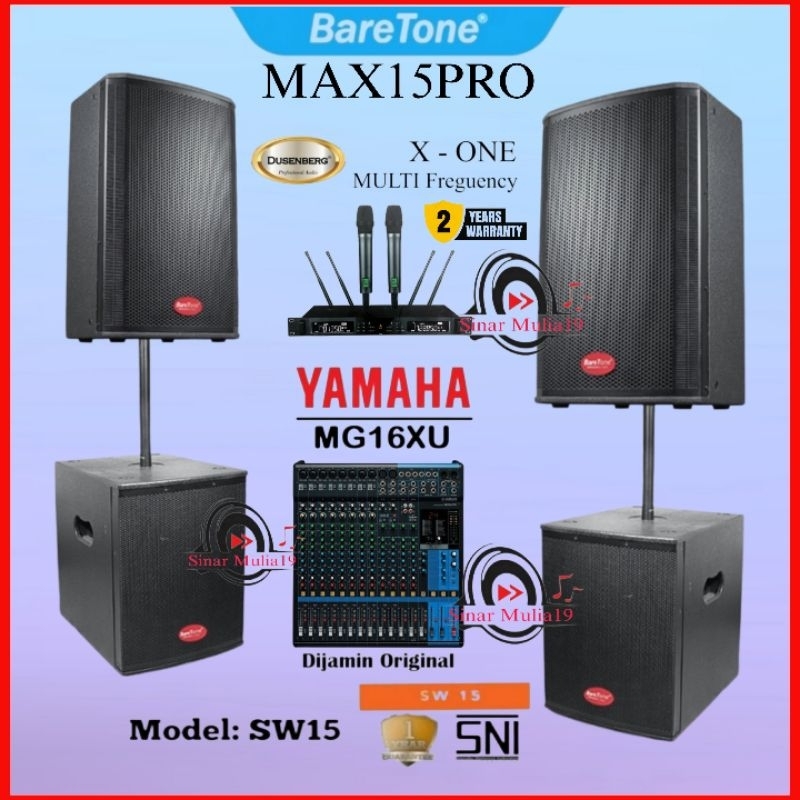 Jual Paket Sound System Outdoor Speaker Aktif Terbaik BareTone MAX15PRO ...