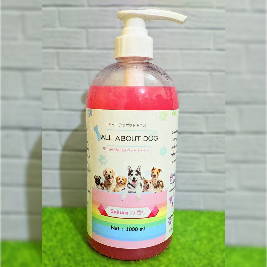 Jual Shampoo Anjing All About Dog Sakura 1 Liter / All About Dog Sakura ...