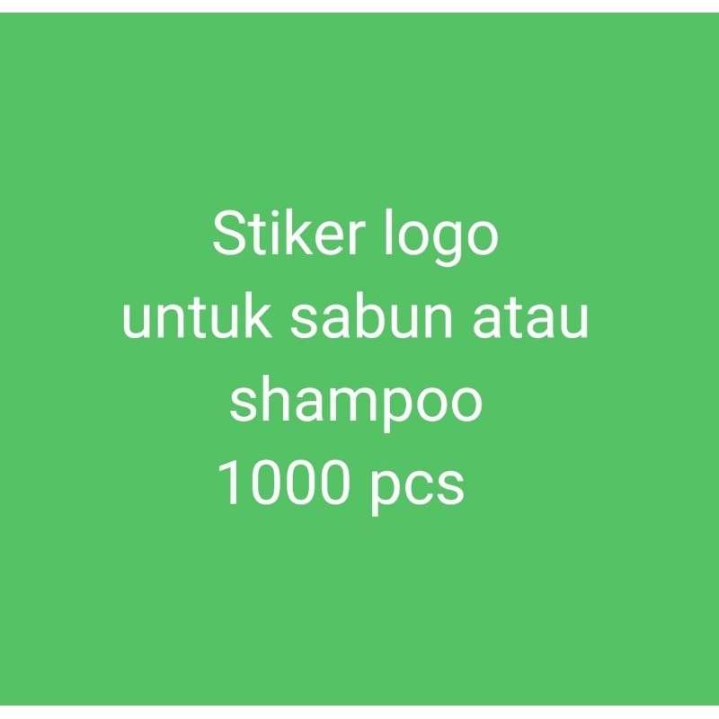 Jual stiker logo untuk sabun/ shampoo 1000 pcs | Shopee Indonesia