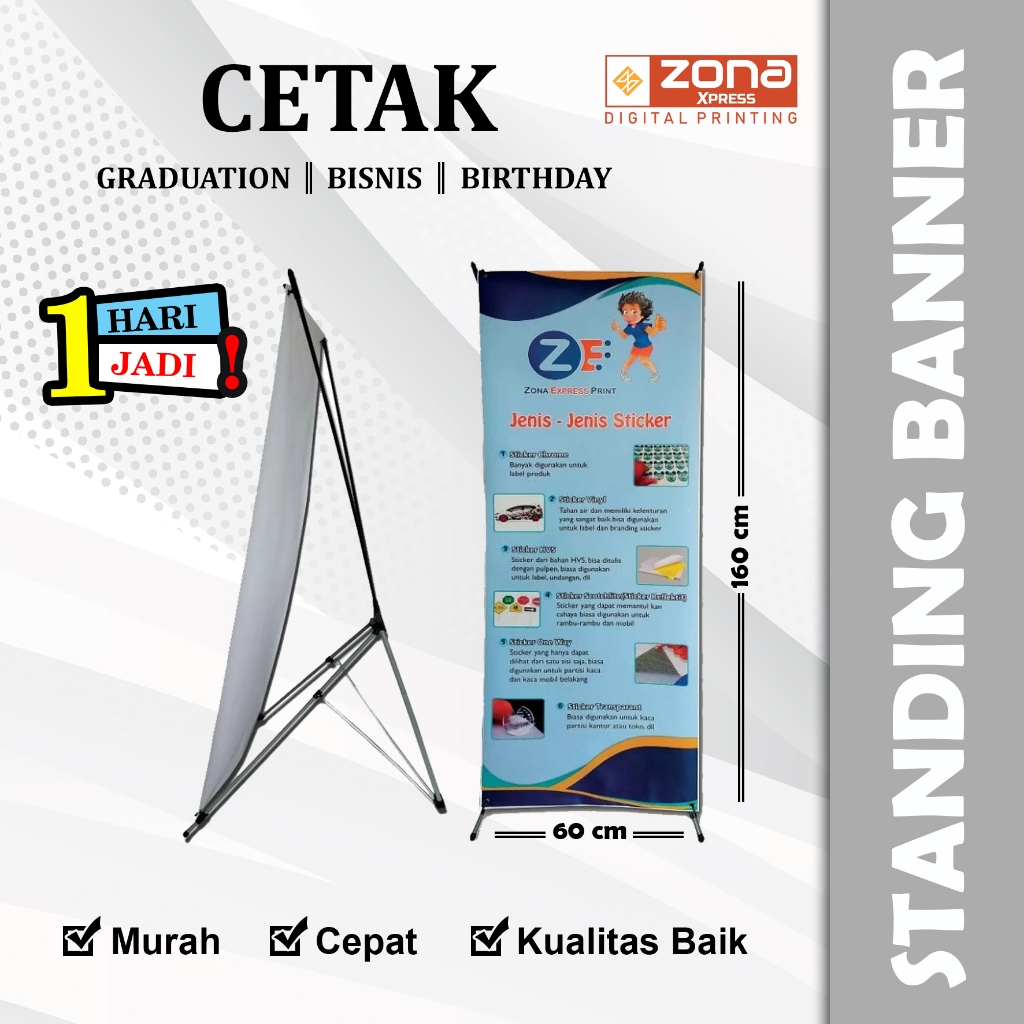 Jual X banner + print bahan albatros | Shopee Indonesia