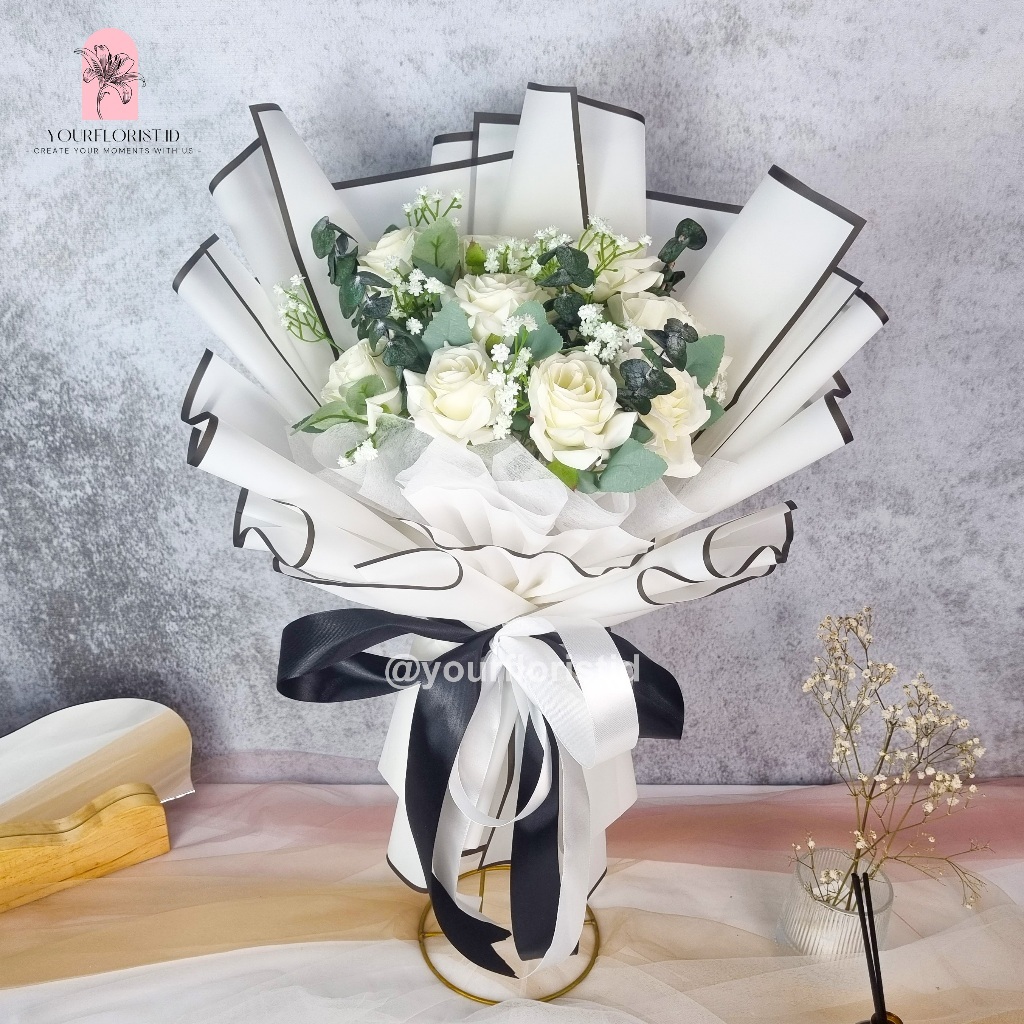 Jual NOVE ROSES BOUQUET SERIES II - Buket Bunga Mawar Palsu Premium 9 ...