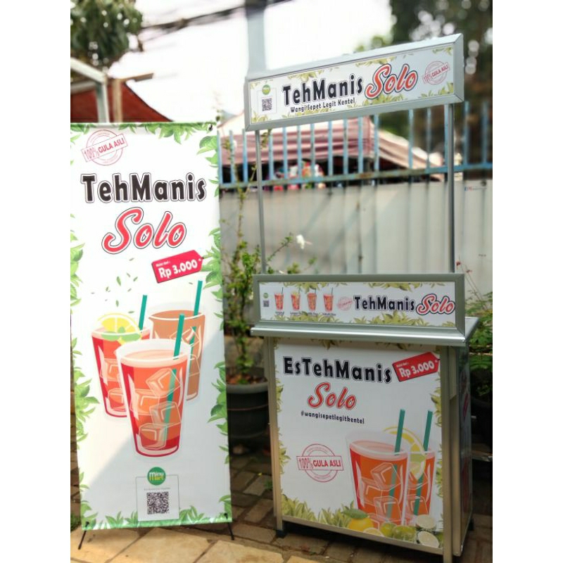 Jual Booth Es Teh Solo, x Banner, bahan Teh (bisa custom) | Shopee ...