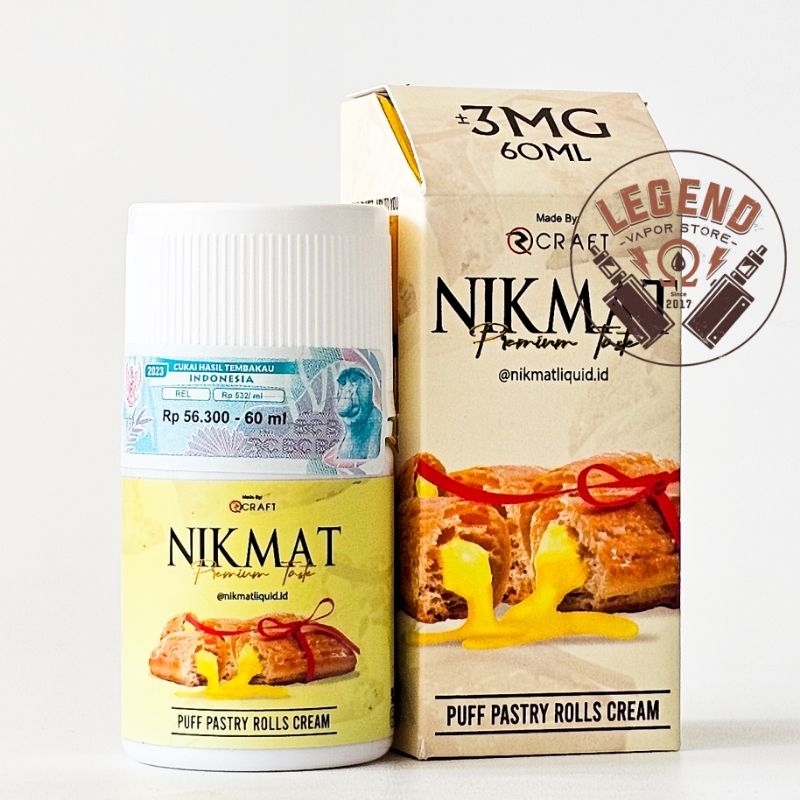 Jual FREEBASE - LIQUID NIKMAT V1 Puff Pastry Rolls Cream 60ML AUTHENTIC ...