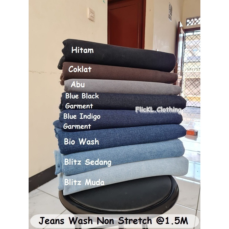 Jual Bahan Kain Jeans Wash Non Stretch Jeans Wash Tidak Melar Denim ...