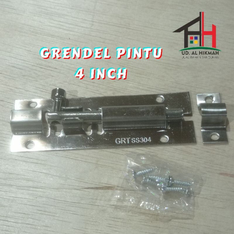 Jual Grendel Pintu 4" Inch, Selot Pintu, Grendel Jendela 4" inch GRT ...