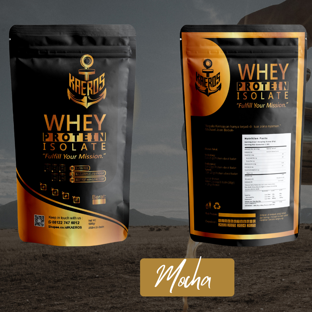 Jual [Kaeros] Susu Gym Whey Protein Isolate 200gr 500gr 1000gr / 1 Kg ...