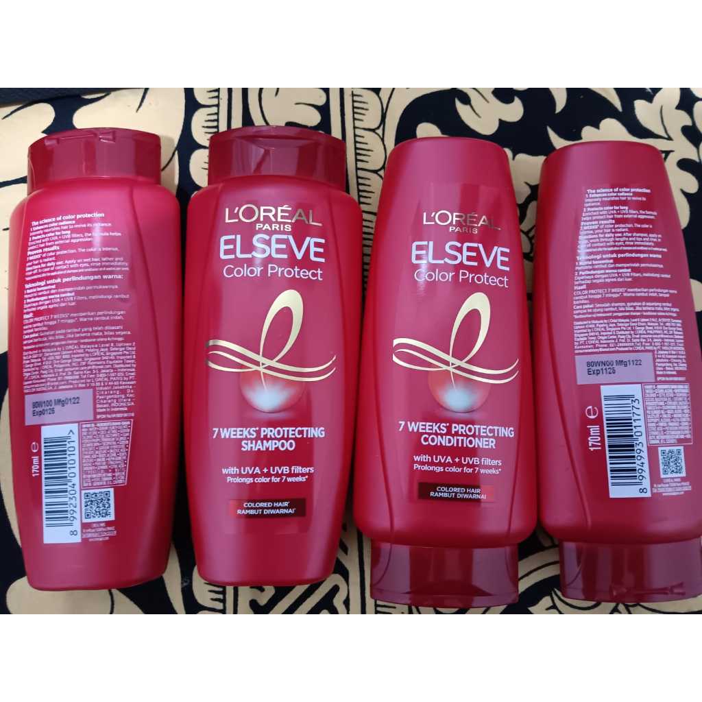 Jual L'OREAL ELSEVE COLOR PROTECT shampoo & Conditioner 170ml (Merah ...
