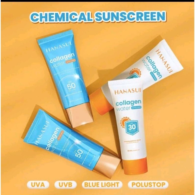 Jual HANASUI Collagen Water Sunscreen SPF 30+ PA+++ | SPF 50 PA ...