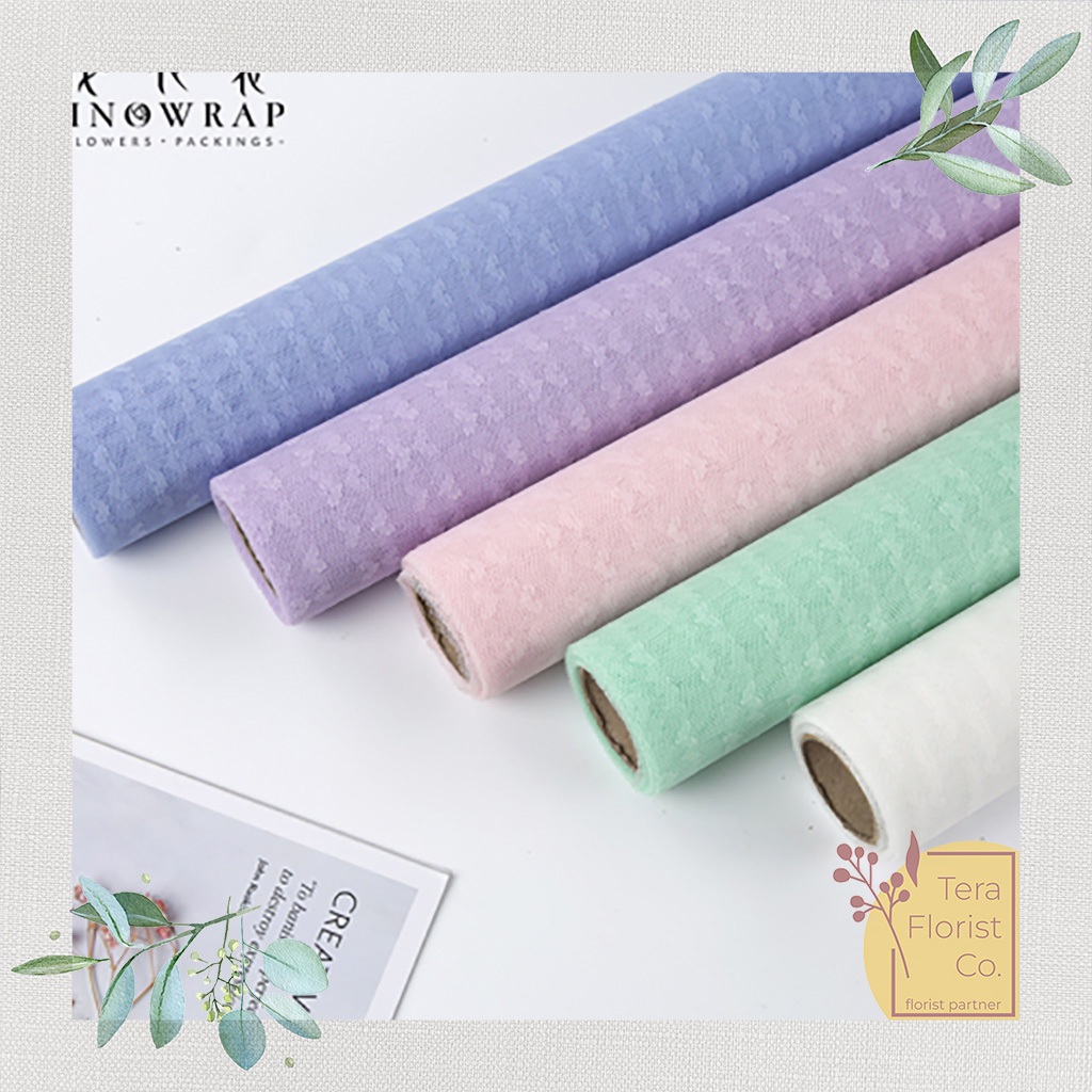 Jual 1 Roll Mesh Hati Heart Pixel Kertas Tisue Kain Buket Korea ...