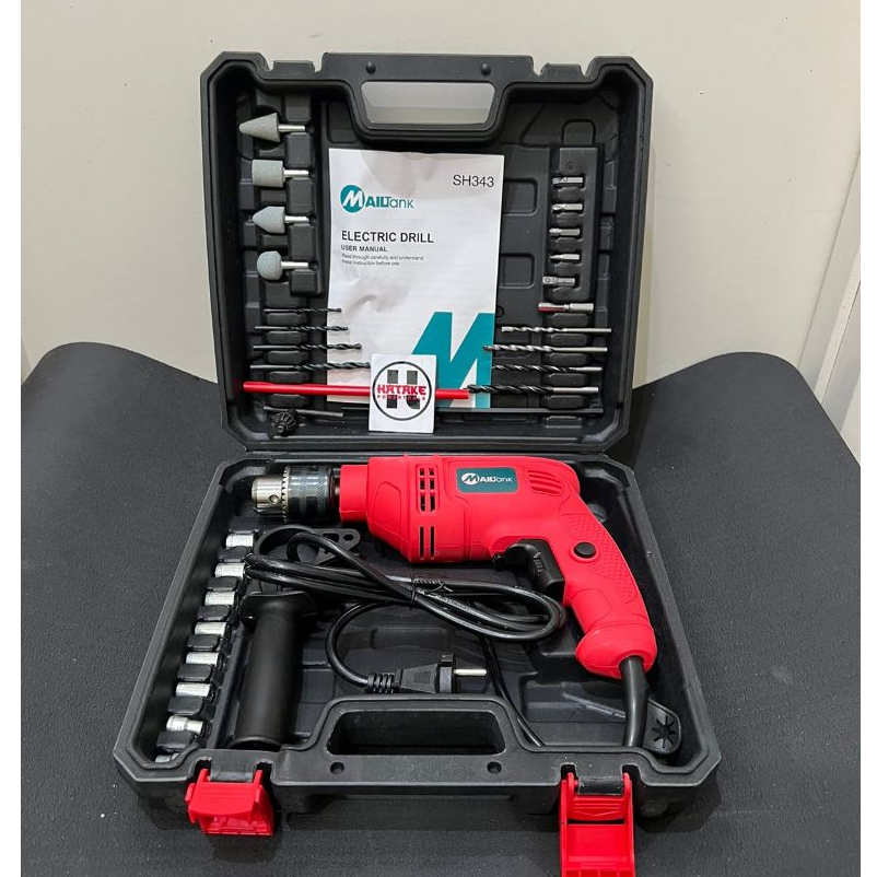Jual mesin bor set koper 13mm Mailtank Sh343 bor impact drill bor beton ...