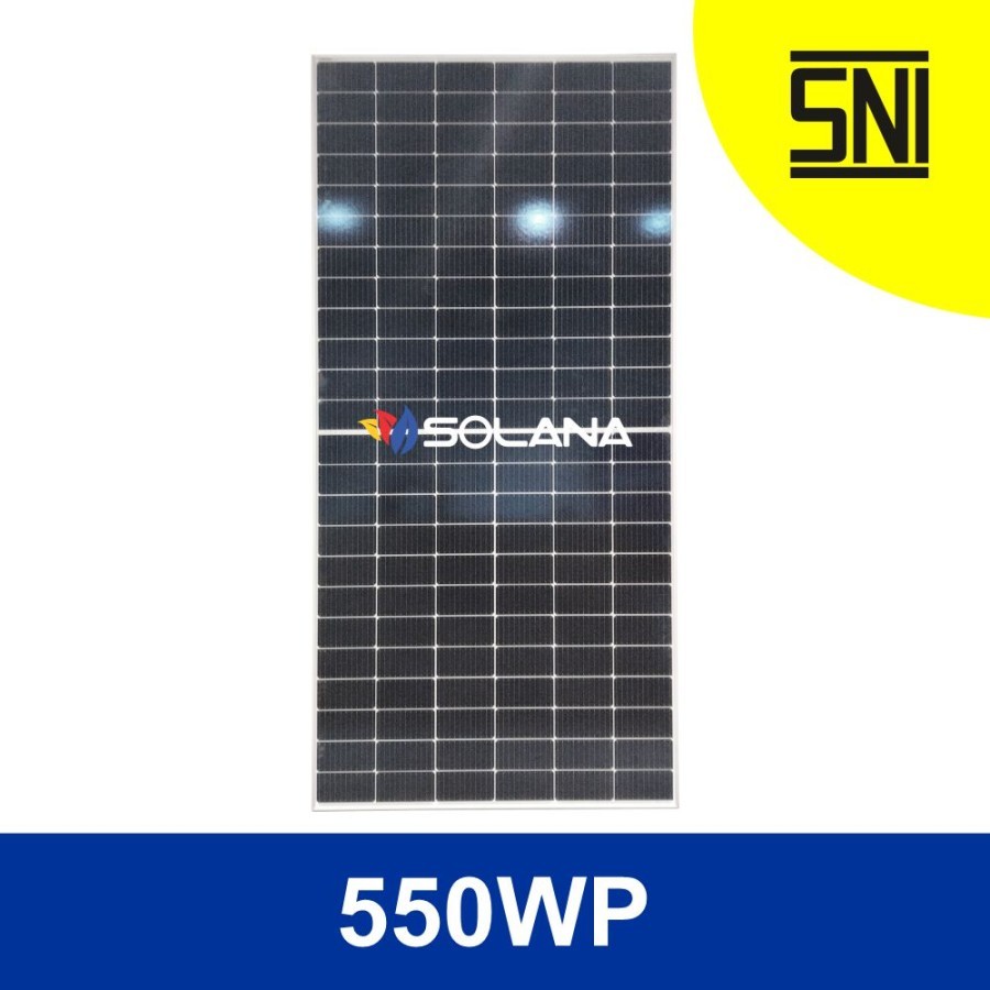 Jual SOLANA SOLAR CELL/PANEL SURYA/SOLAR PANEL MONOCRYSTALLINE 24V 550WP | Shopee Indonesia