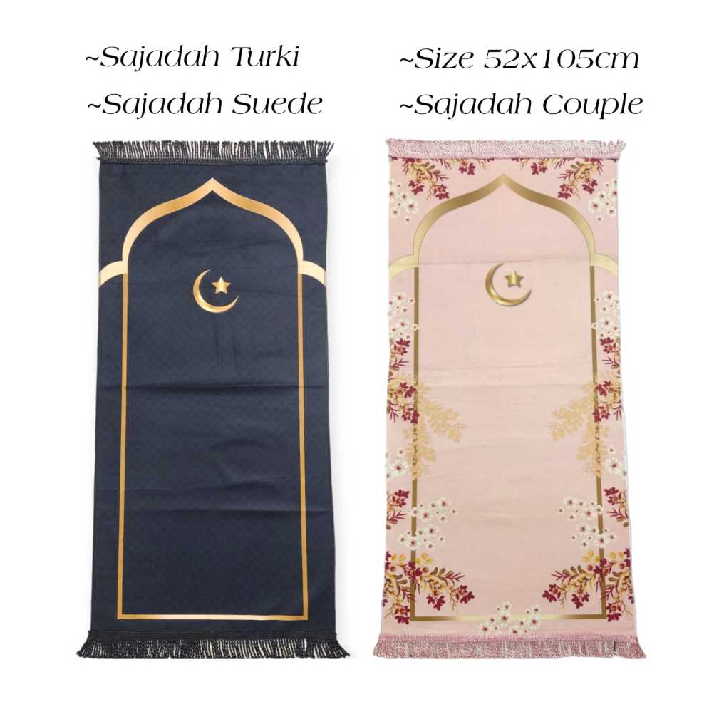 Jual Sajadah Turki Sejadah Turkey Couple Bahan Suede Fhasion Muslim ...