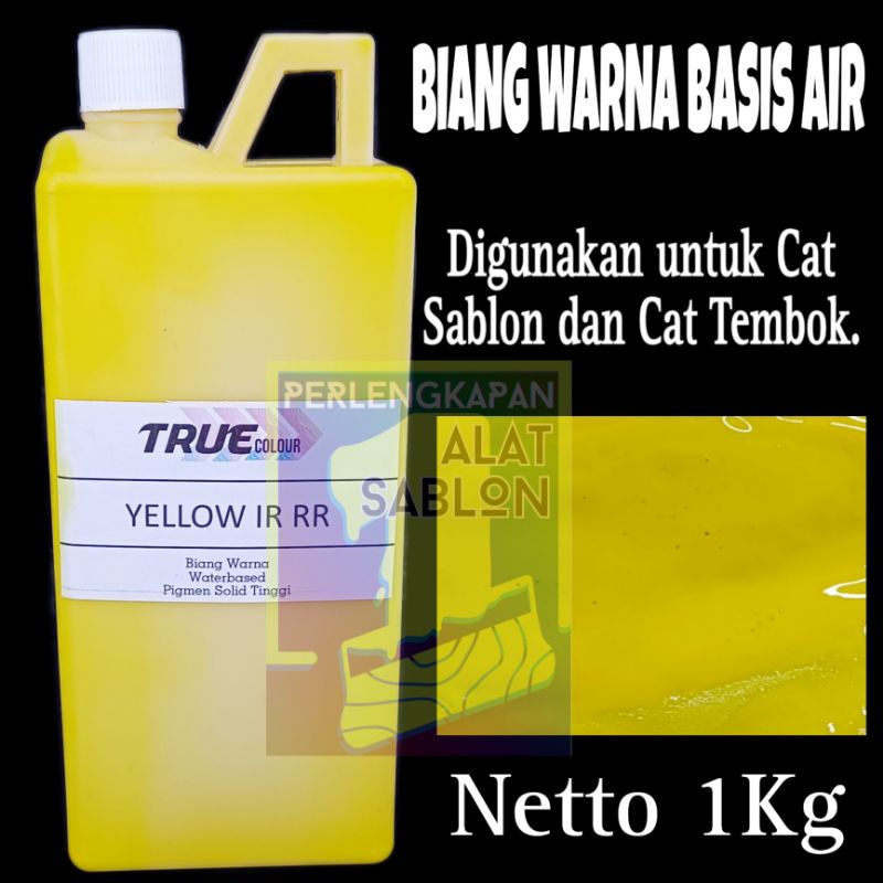 Jual BIANG WARNA SABLON KUNING YELLOW RR CAT TEMBOK BASIS AIR TRUE ...