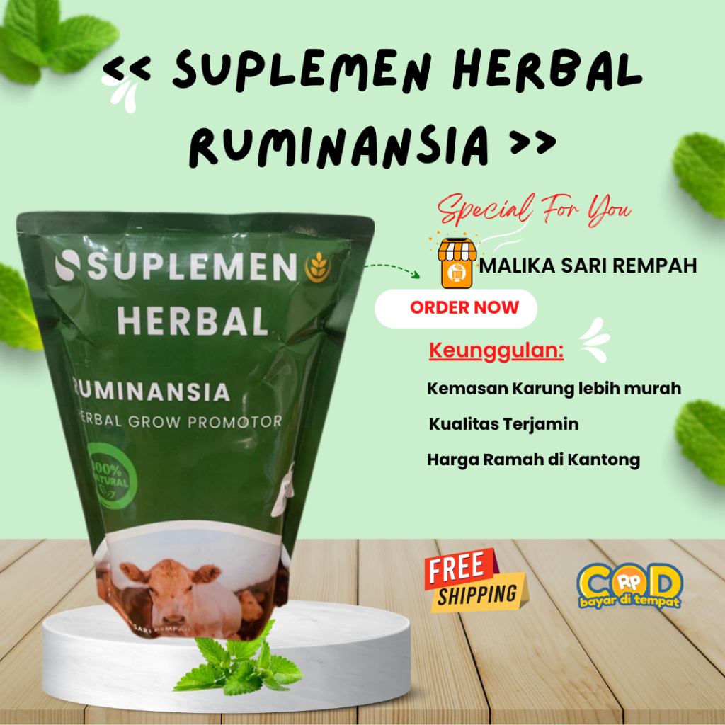 Jual Suplemen Herbal Ruminansia [ 1 KG ] | Herbal Grow Promotor ...