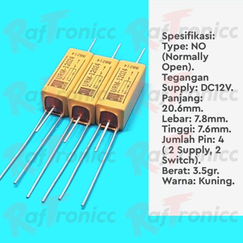 Jual Relay 4Pin 12V Reed Switch Vacuum Relay URM-12024 | Shopee Indonesia