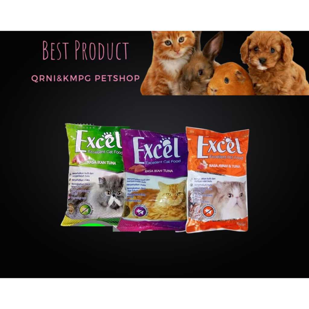 Jual excel 500gram cat food all variant murah meriah catfood makanan ...