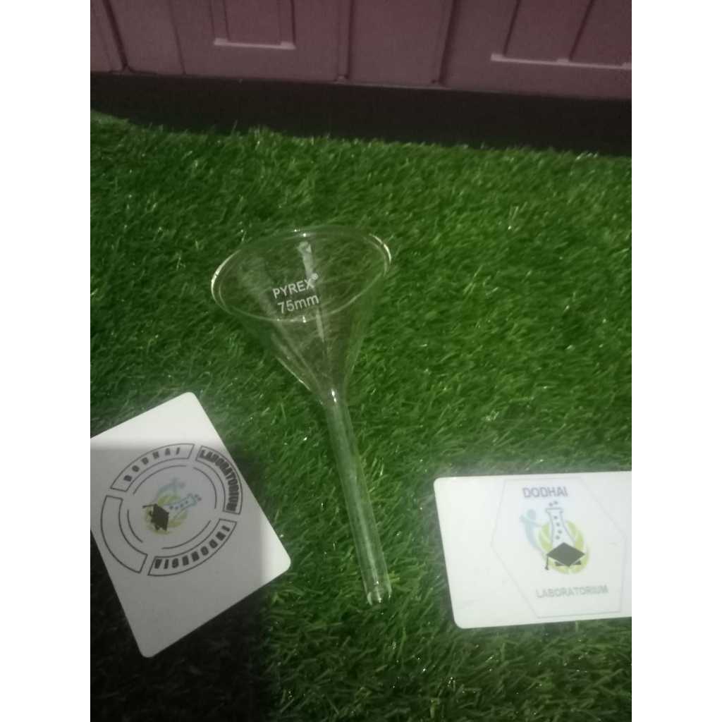 Jual Corong kaca / funnel kaca merk pyrex, Diameter 75 mm | Shopee ...