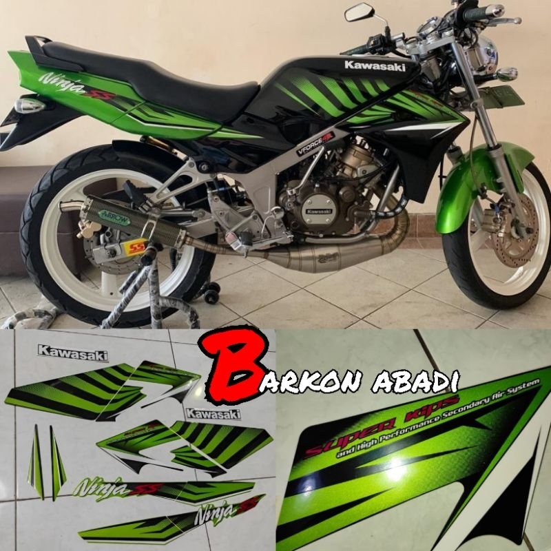 Jual striping stiker NINJA SS 2014 ZEBRA warna hijau (METALIK) | Shopee ...