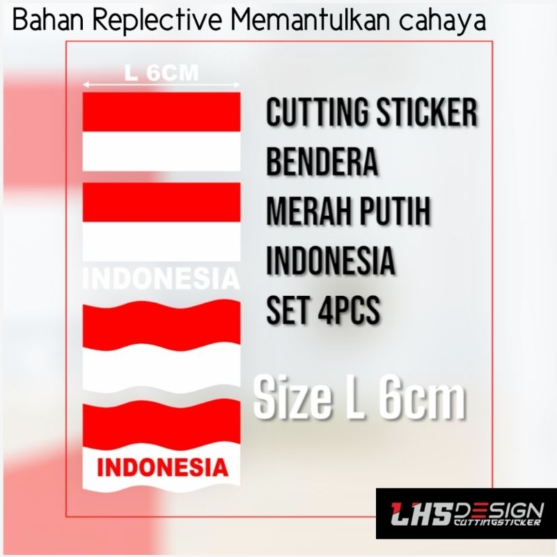 Jual Stiker Sticker Cutting Bendera Merah Putih Indonesia | Shopee ...